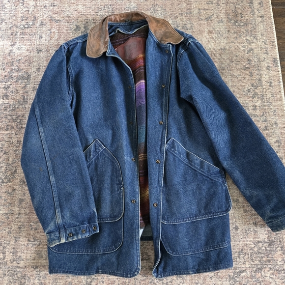 Woolrich | Jackets & Coats | Vintage Woolrich Denim Barn Chore Coat ...